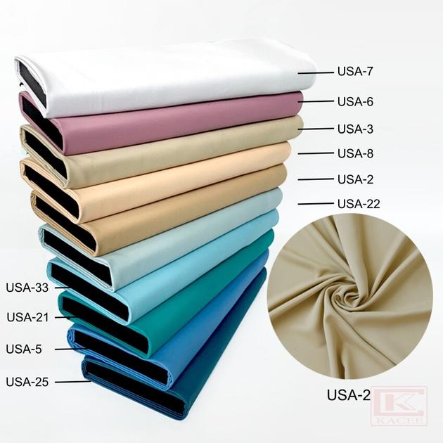 KACEE ผ้าม่าน ตัดปลีก ยกพับ ผ้าหลา ผ้าชิ้น ผ้ากันแดด กันแสง UV 99% ผ้ากันไรฝุ่น สัมผัสนุ่ม รุ่น USA